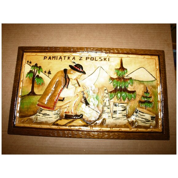 Jan Sienczak | Accents | Polish Folk Art Wood Carved Design Wall Plaque ...